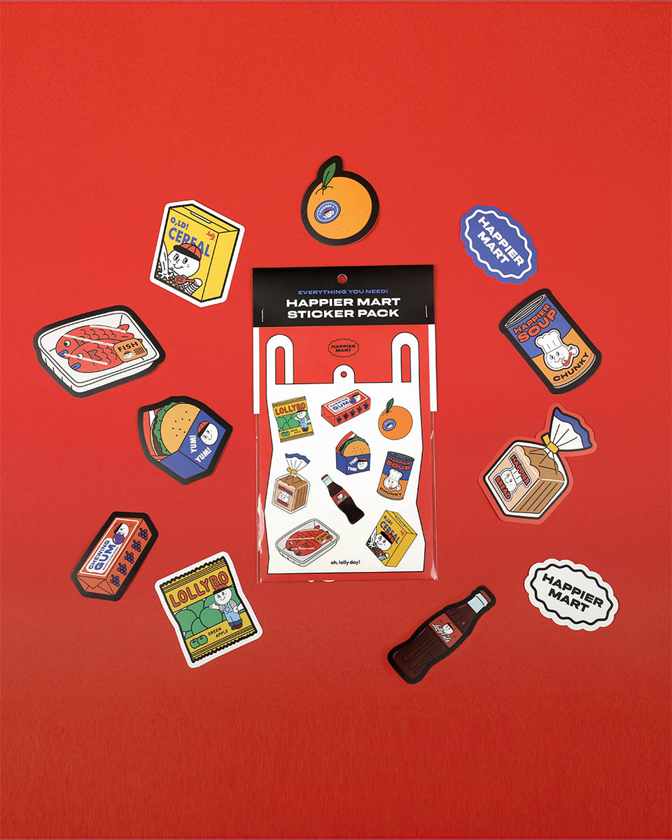 [Sticker] HAPPIER MART sticker pack_food series – ohlollyday