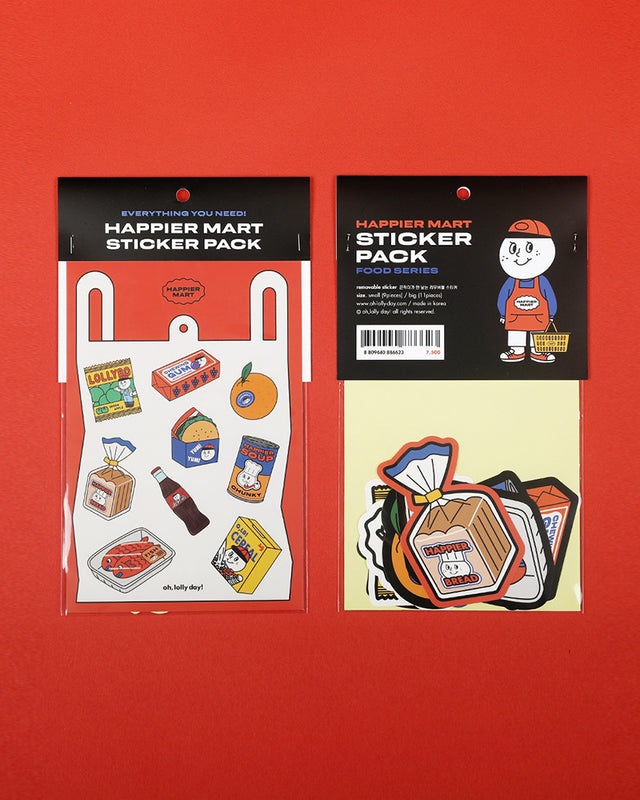 [Sticker] HAPPIER MART sticker pack_food series – ohlollyday