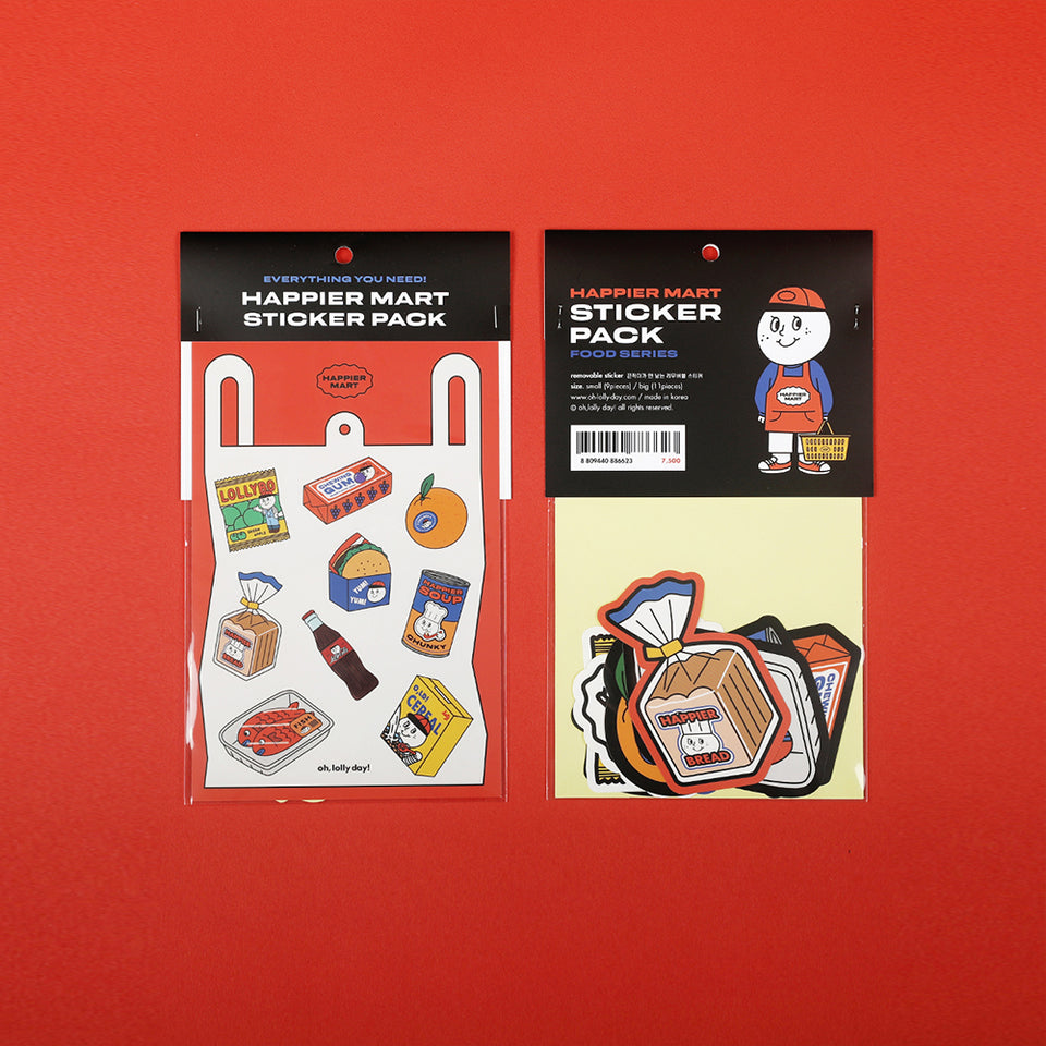 [Sticker] HAPPIER MART sticker pack_food series – ohlollyday