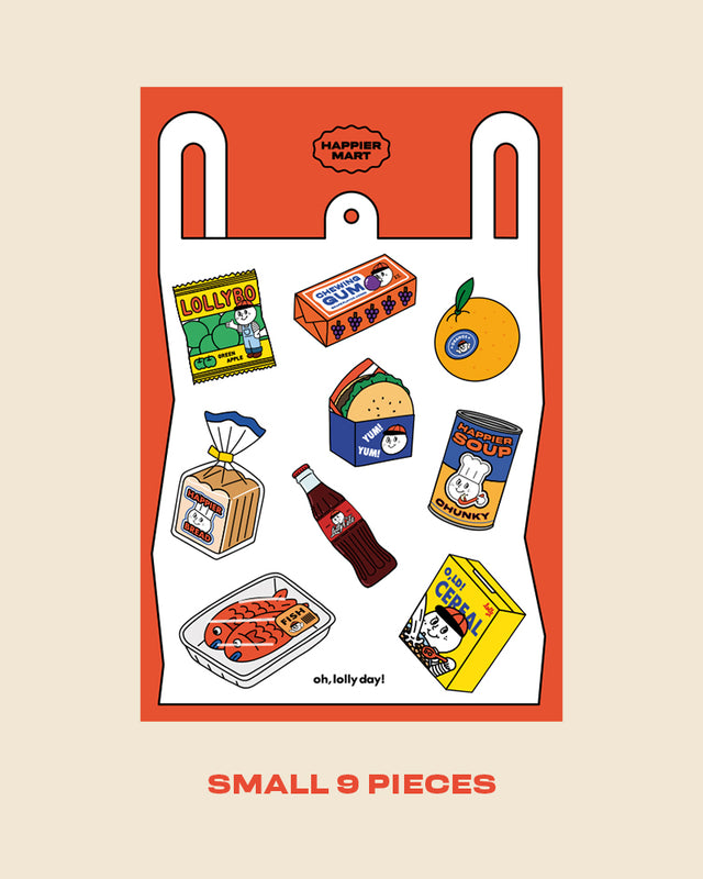 [Sticker] HAPPIER MART sticker pack_food series – ohlollyday