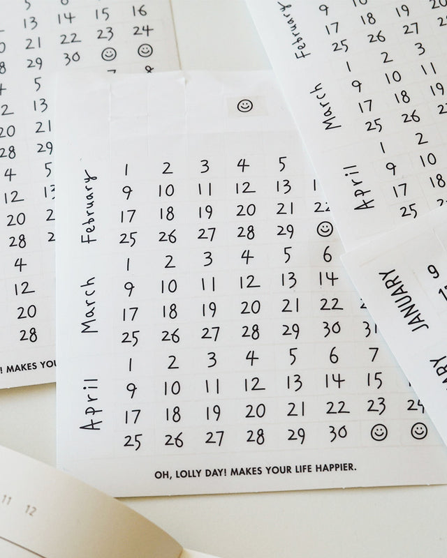 [Sticker] O,LD! Calendar stickers – ohlollyday